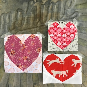 Foundation Paper Pieced Heart PDF Pattern - Etsy Australia