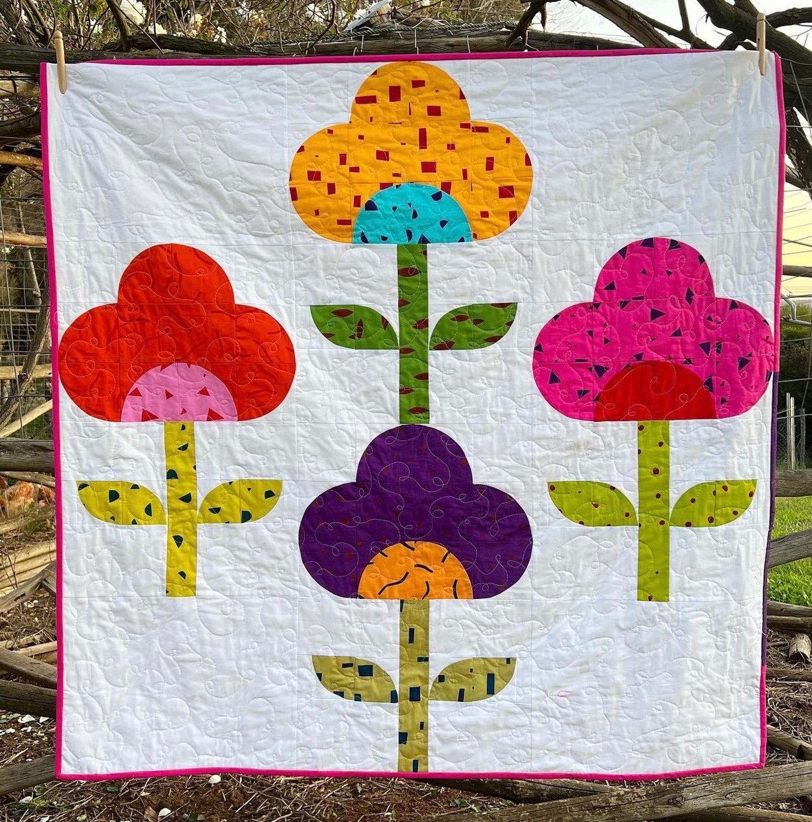 Mod Flower PDF Quilt Pattern - Etsy Australia