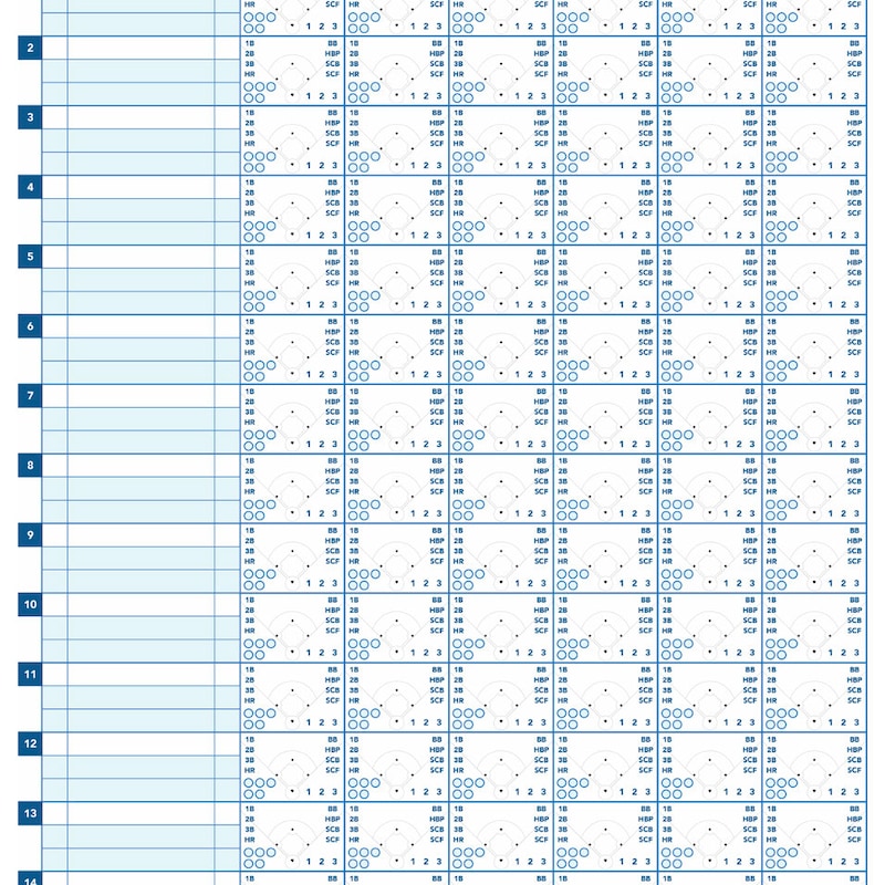 Baseball score sheet - Etsy México