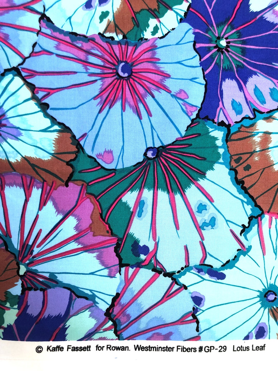 Kaffee Fassett Lotus Leaf Fabric Westminister Fibers GP 29 Cotton Sold ...