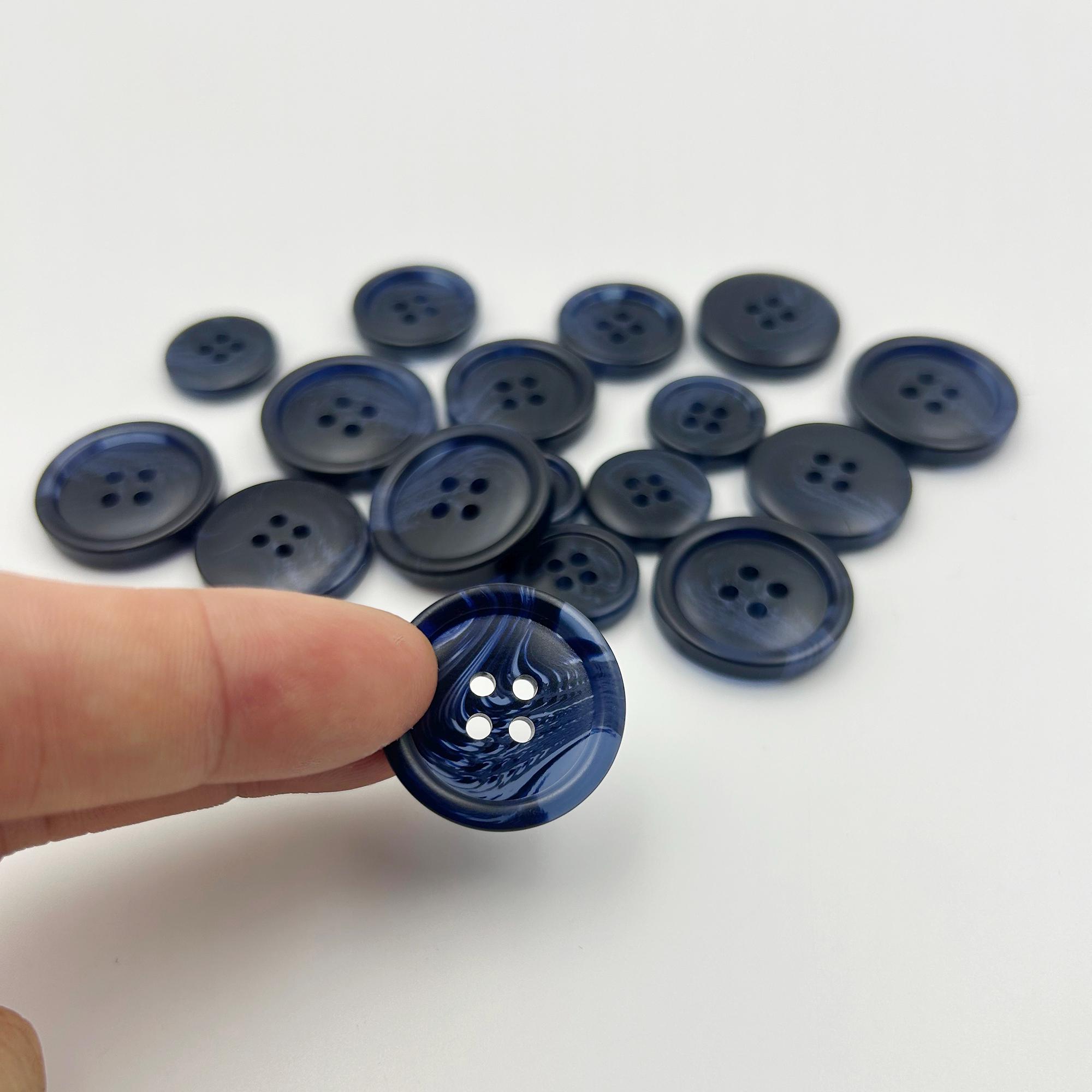 Dark Blue Gradient Resin Buttons: Personalized Coat Fasteners - Etsy
