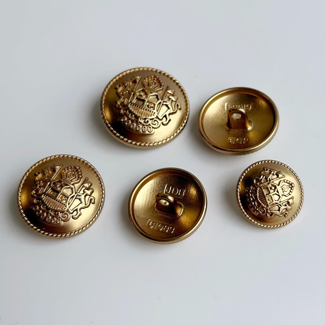 Bronze Metal Buttons: Engraved Sewing, Clothing & Jacket Fasteners - Etsy