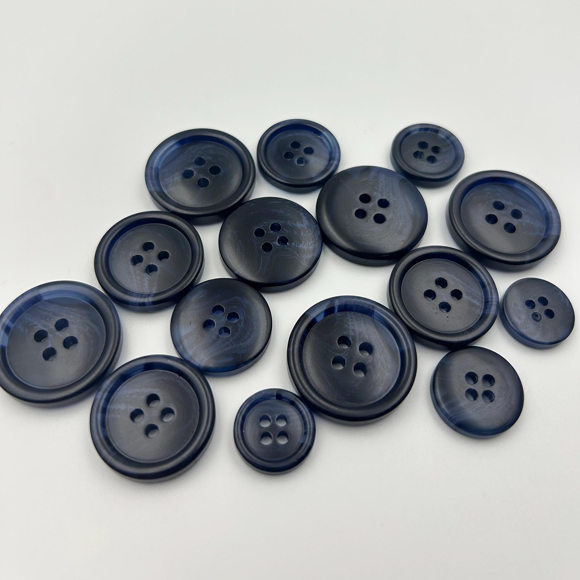 Dark Blue Gradient Resin Buttons: Personalized Coat Fasteners - Etsy