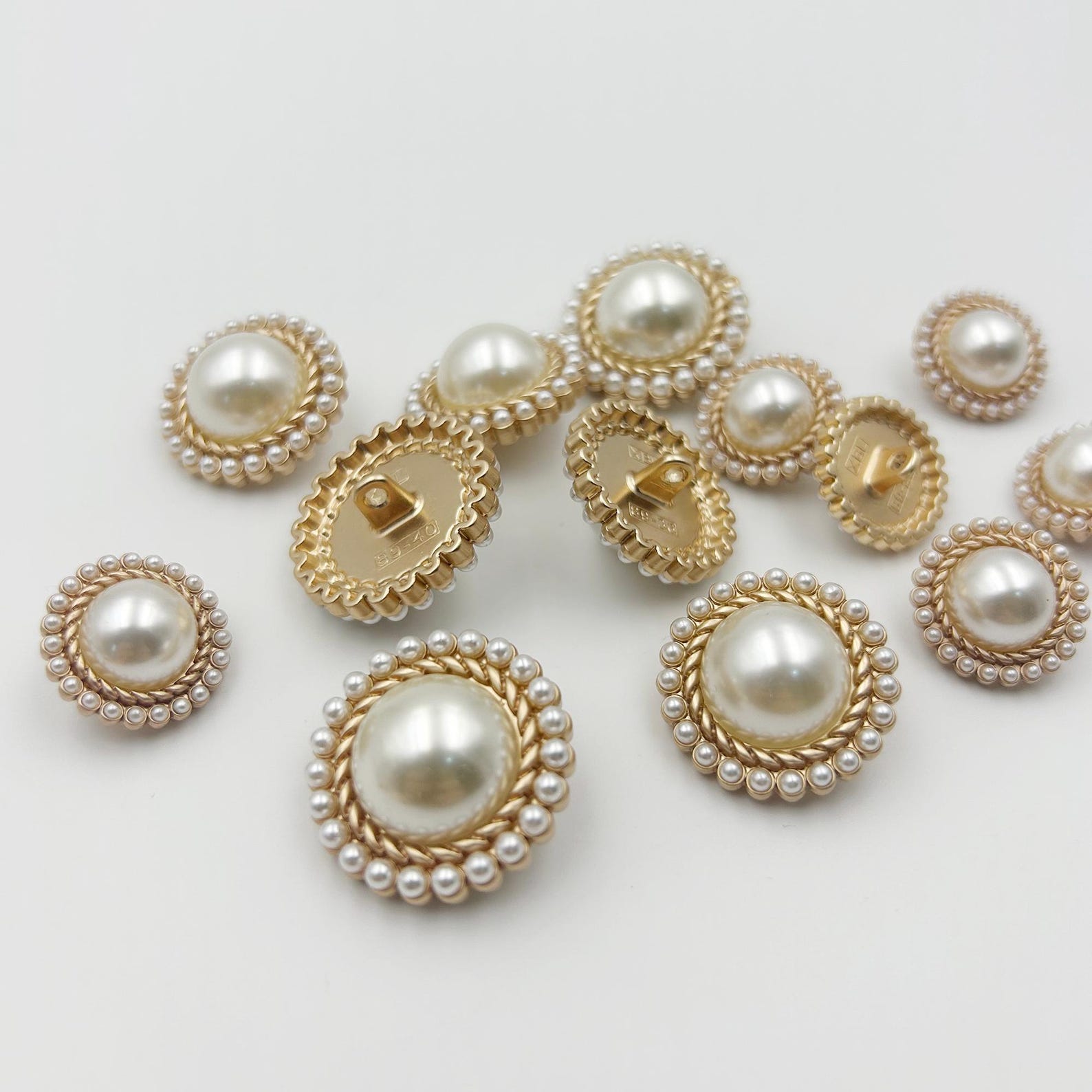 Elegant White Pearl Buttons: Metal & Zinc Alloy - 6/12 Pcs Set - Etsy