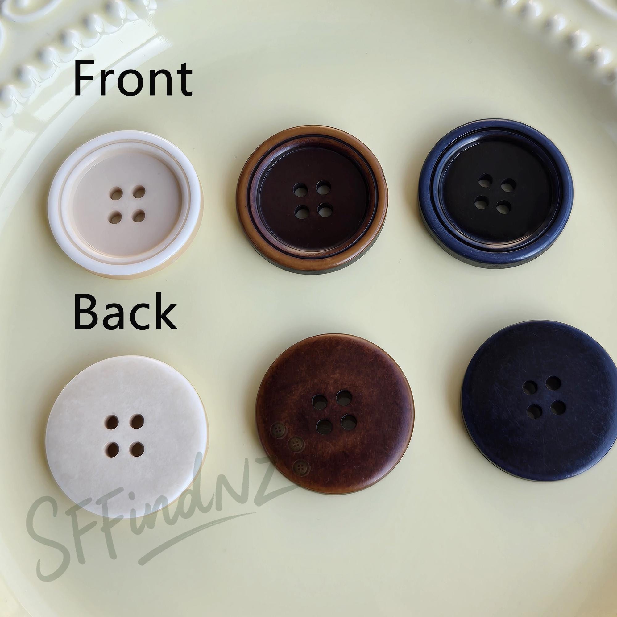 Round-edged Resin Buttons, 15mm-28mm Sizes, Sweater Buttons, DIY ...