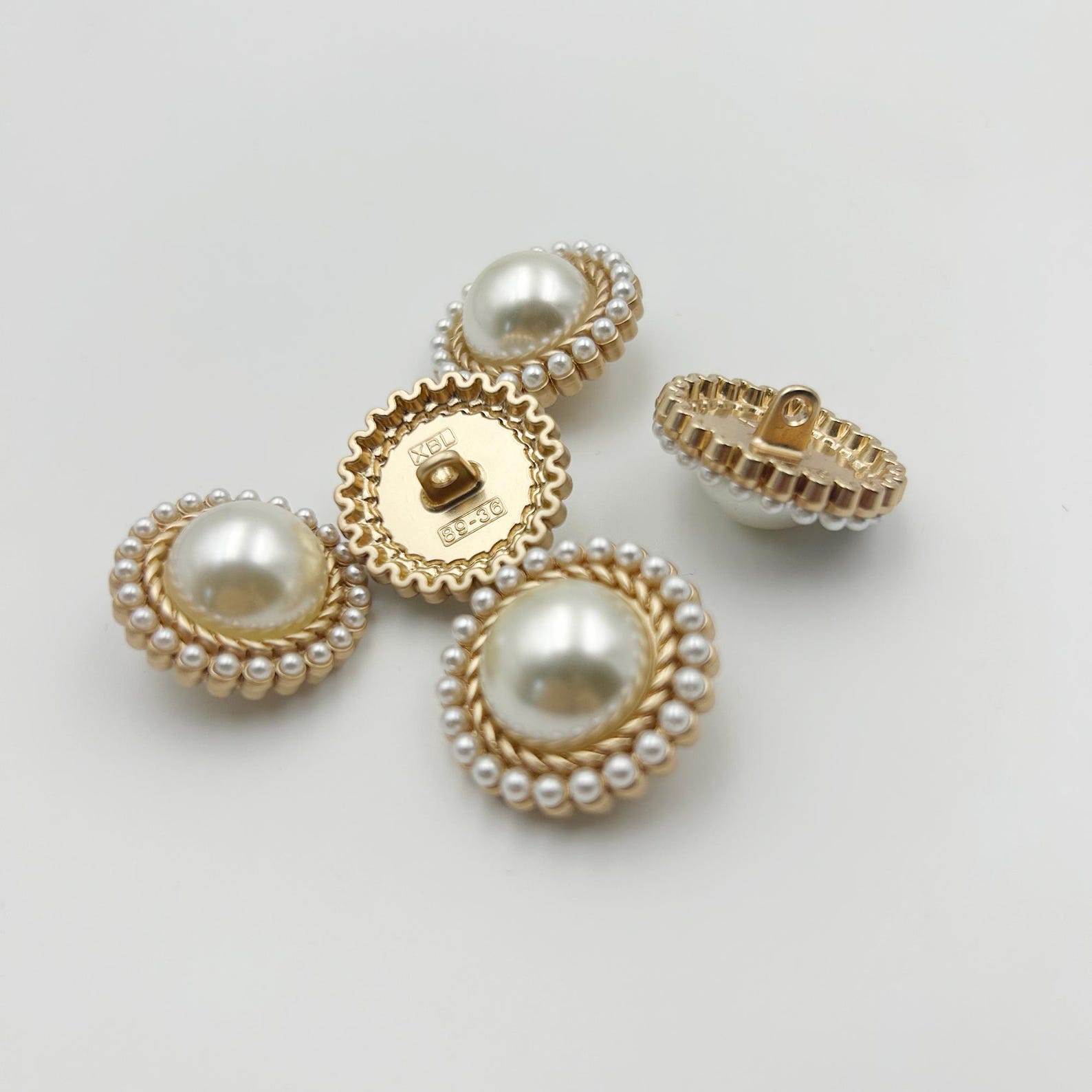 Elegant White Pearl Buttons: Metal & Zinc Alloy - 6/12 Pcs Set - Etsy