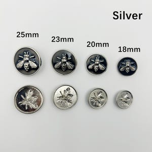 Enamel Bee Buttons: Gold, Silver, Black - Sewing & DIY - Etsy