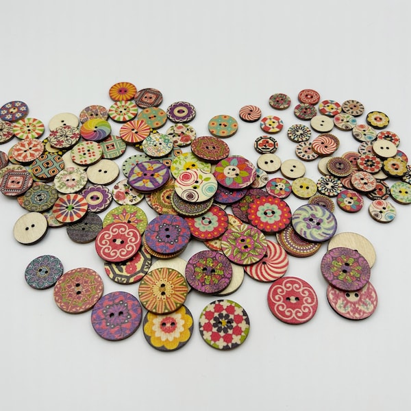 Wooden Buttons - Etsy