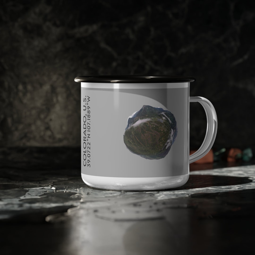 Tiny Planet Colorado Enamel Camp Cup - Etsy