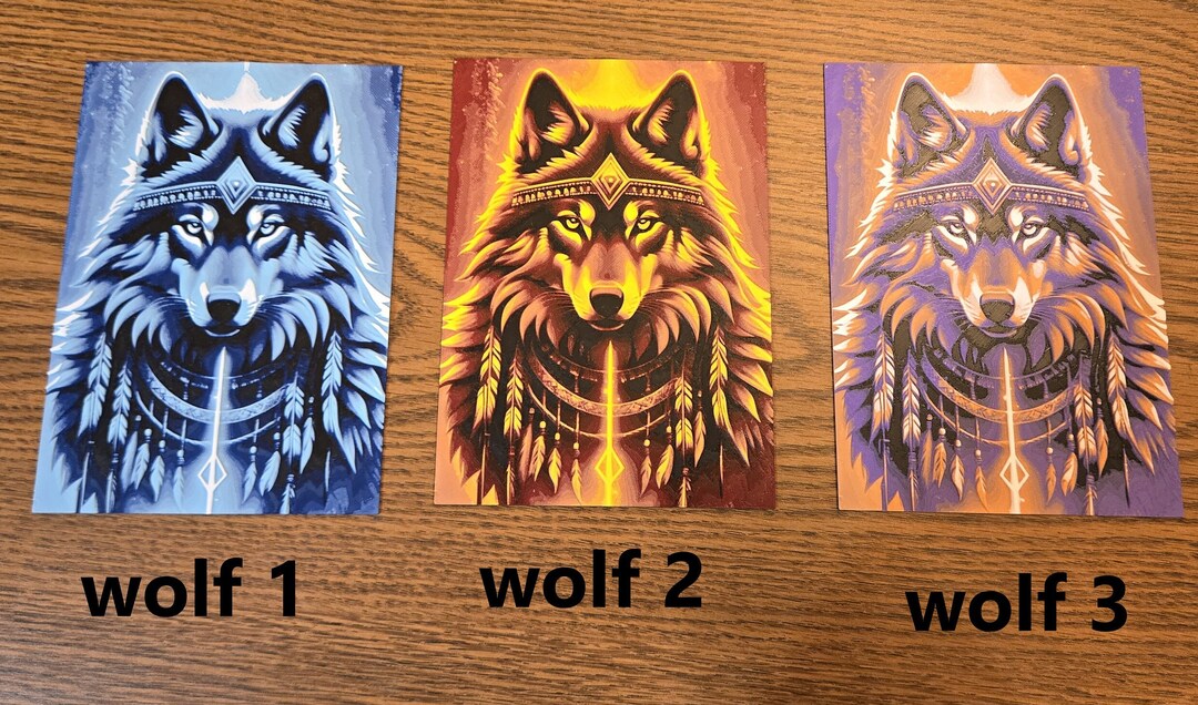 Indian Wolf Style, Hueforge Art, Wall Decor, 3D Painting - Etsy