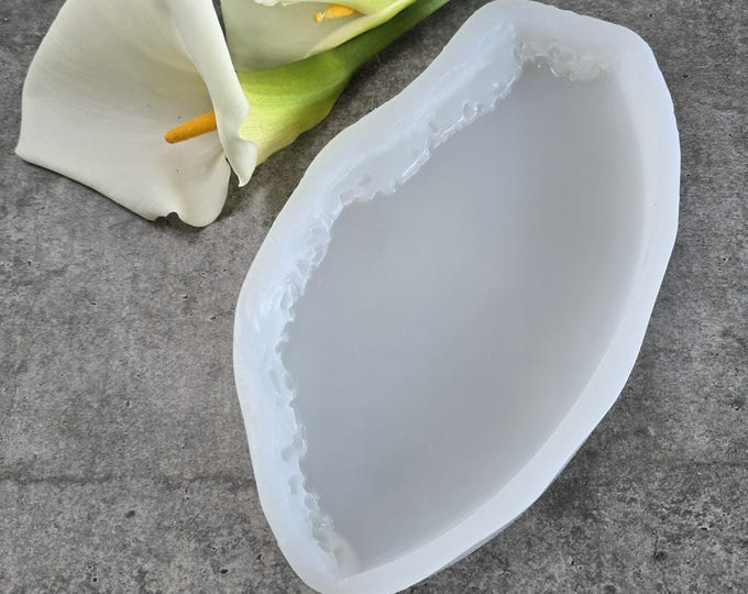 Large Slab Epoxy Resin Mold With Rocky Road Edge – Handmade Silicone ...