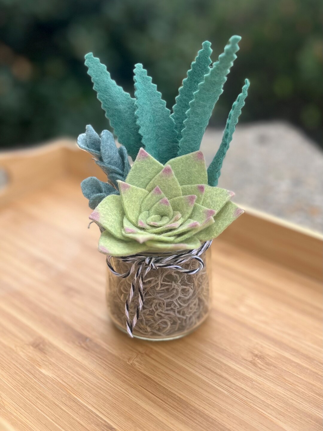 Felt Succulent/handcrafted Felt Succulents With Natural Elements in ...