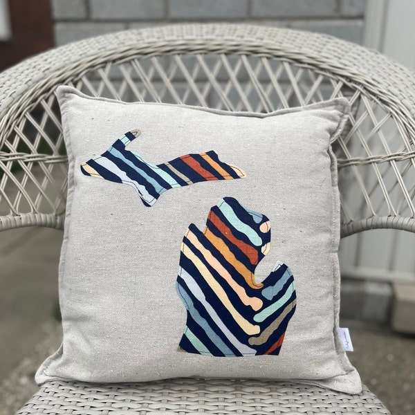 Michigan Pillow - Etsy