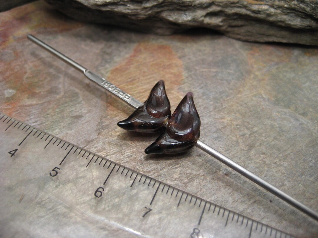 Veiled Birds (bead Pair) Lampwork Glass Beads by Beth Mellor, Beeboo - Etsy