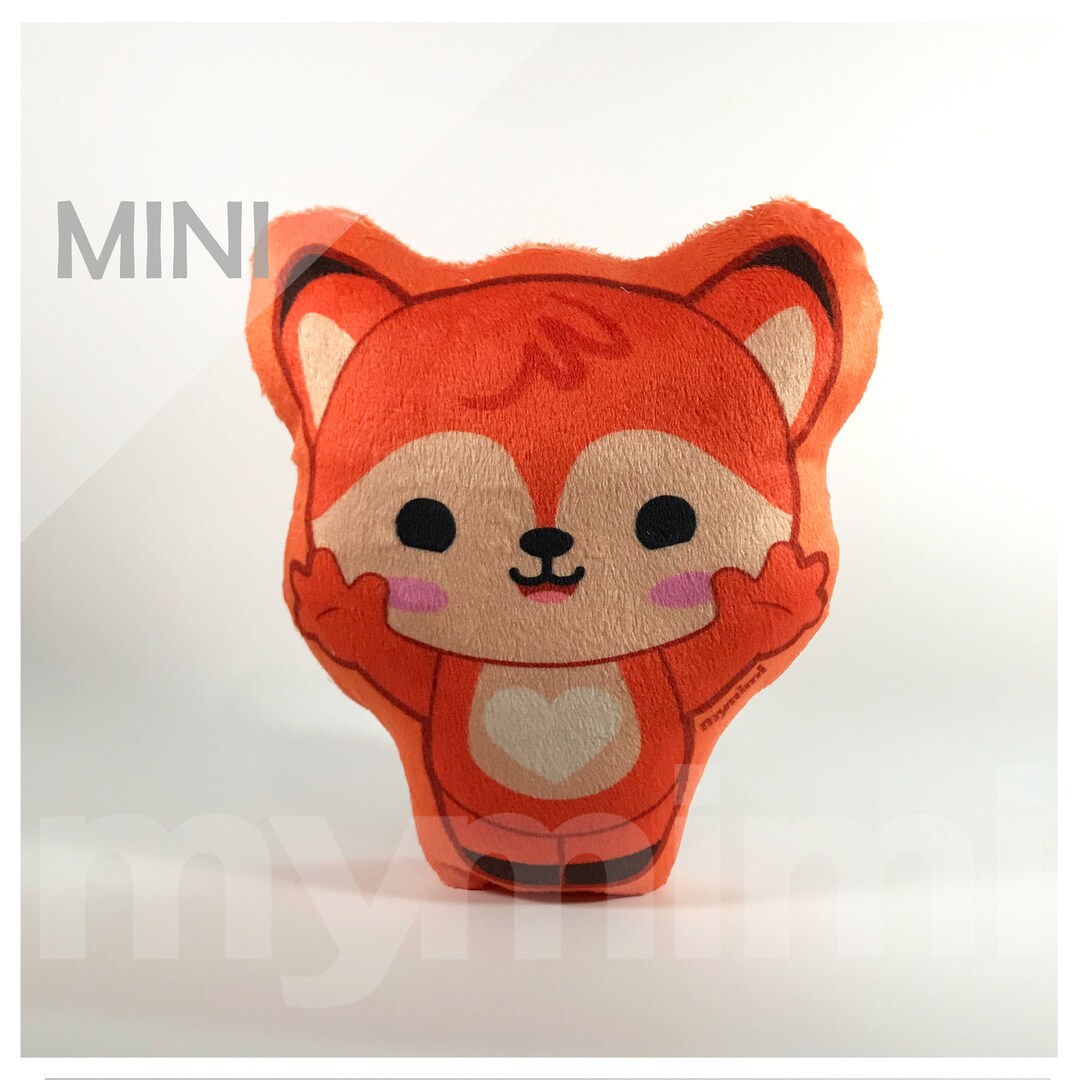 Mini Minky Soft Plush Red Fox Plushie Pillow, Toy Play Room Dorm Decor ...