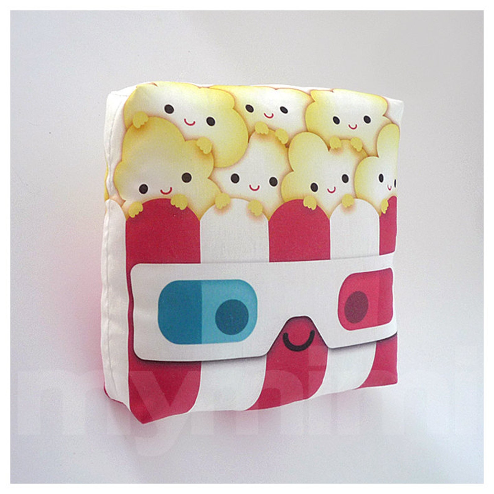 Decorative Pillow Popcorn Pillow Geek Pillow 3D Glasses - Etsy