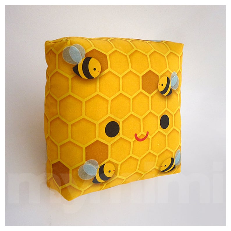 Decorative Pillow Bee Pillow Beehive Yellow Pillow Throw - Etsy