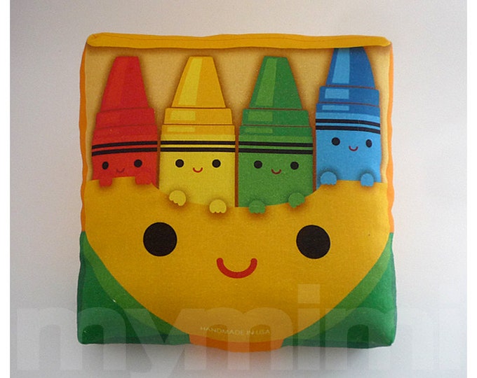 Toy Pillow Crayons Pillow Rainbow Pillow Throw Pillow - Etsy