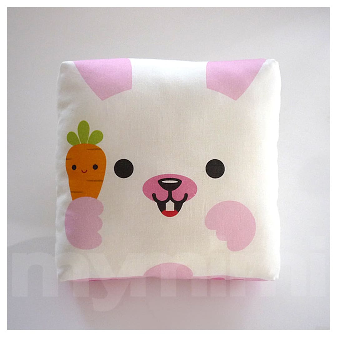 7 X 7" Animal Pillow, Bunny Pillow, Woodland Critter, Decorative Pillow ...