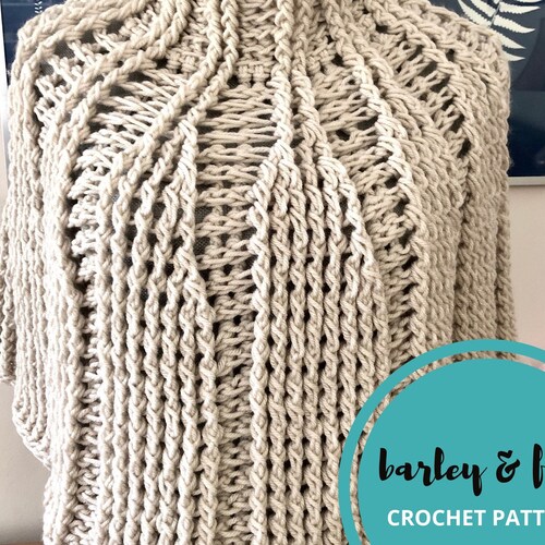 Crochet PATTERN Cable Capelet Poncho Knit Look Chunky Cowl - Etsy