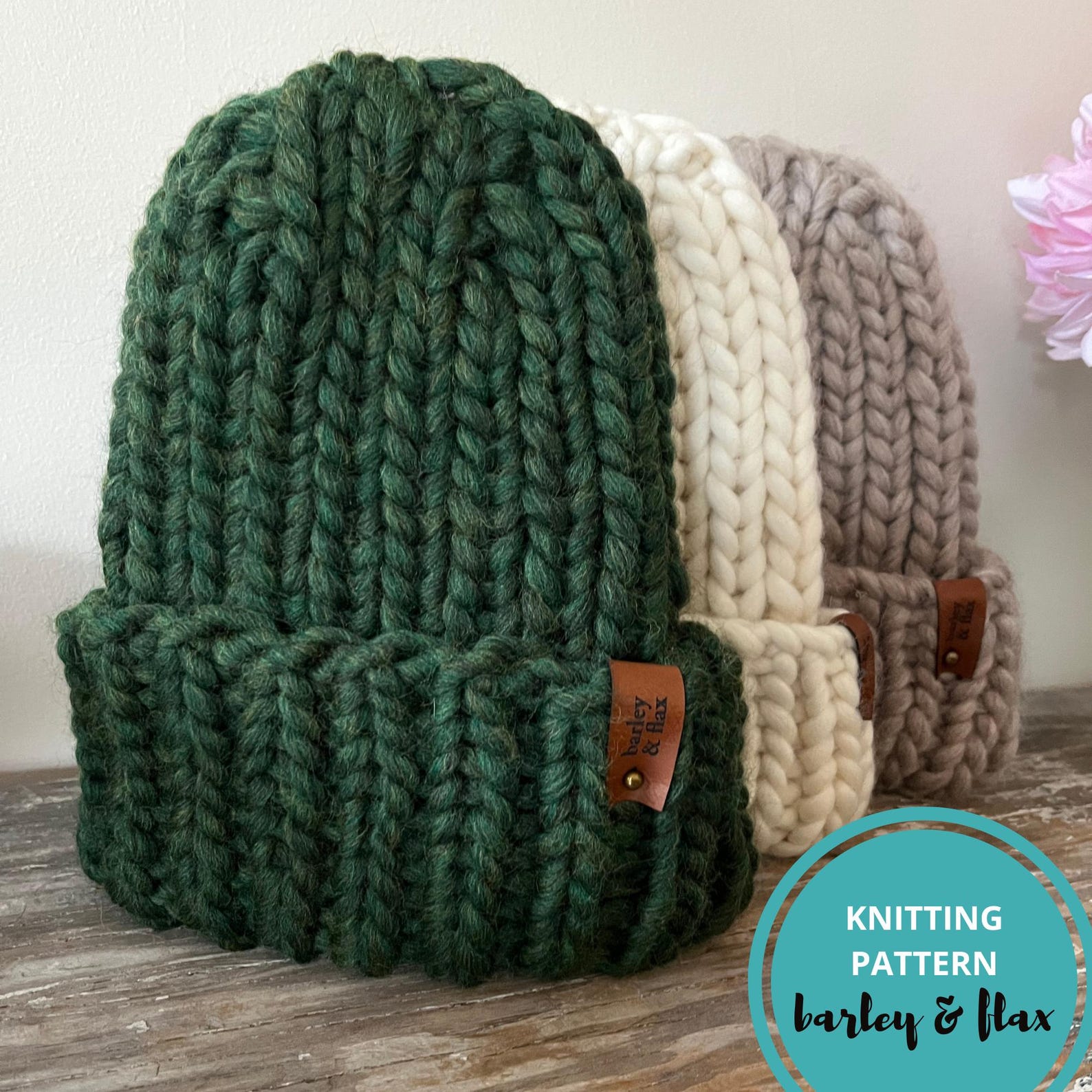 Super Chunk Hat Knitting Pattern: Bulky Knit Beanie, Six Sizes (PDF ...
