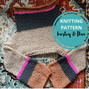 Knitting Pattern Freestyle Shrug Oversized Knitted Bolero Bell Sleeve ...