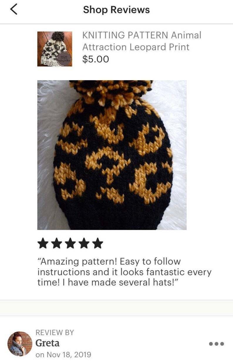 KNITTING PATTERN Animal Attraction Leopard Print Pompom Bulky - Etsy Canada