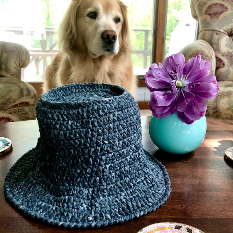 Crochet Pattern Boho Bucket Hat Coastal Grandmother Summer 90s Pattern ...