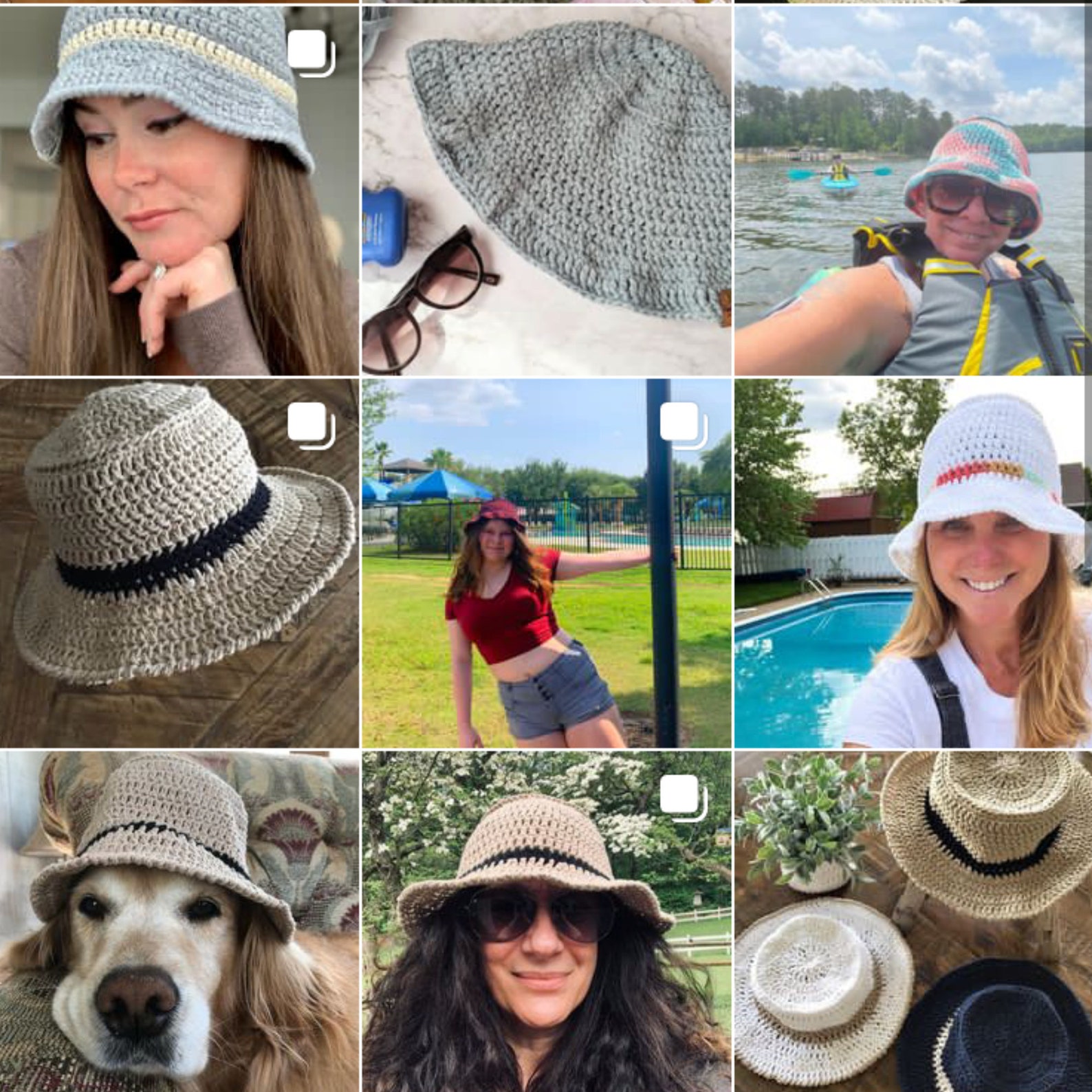 Crochet Pattern Boho Bucket Hat Coastal Grandmother Summer 90s Pattern ...