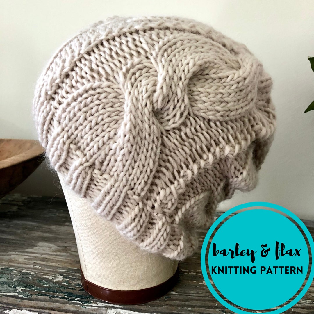 Knitting Pattern Chunky Cable Hat PDF Knitted Katie Cabled Toque ...