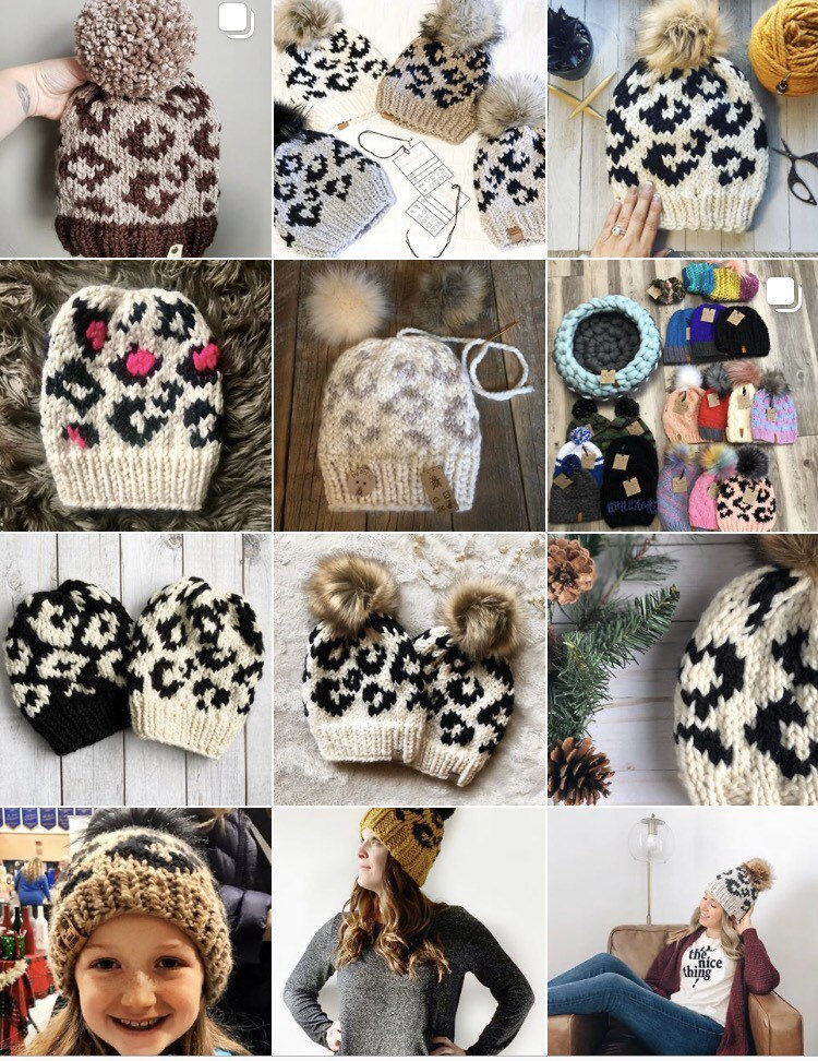 KNITTING PATTERN Animal Attraction Leopard Print Pompom Bulky - Etsy Canada