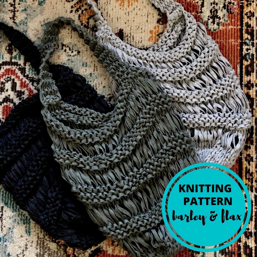 Bag Knitting Pattern Chunky Knit Market Tote Bag Pattern Beach Bag ...