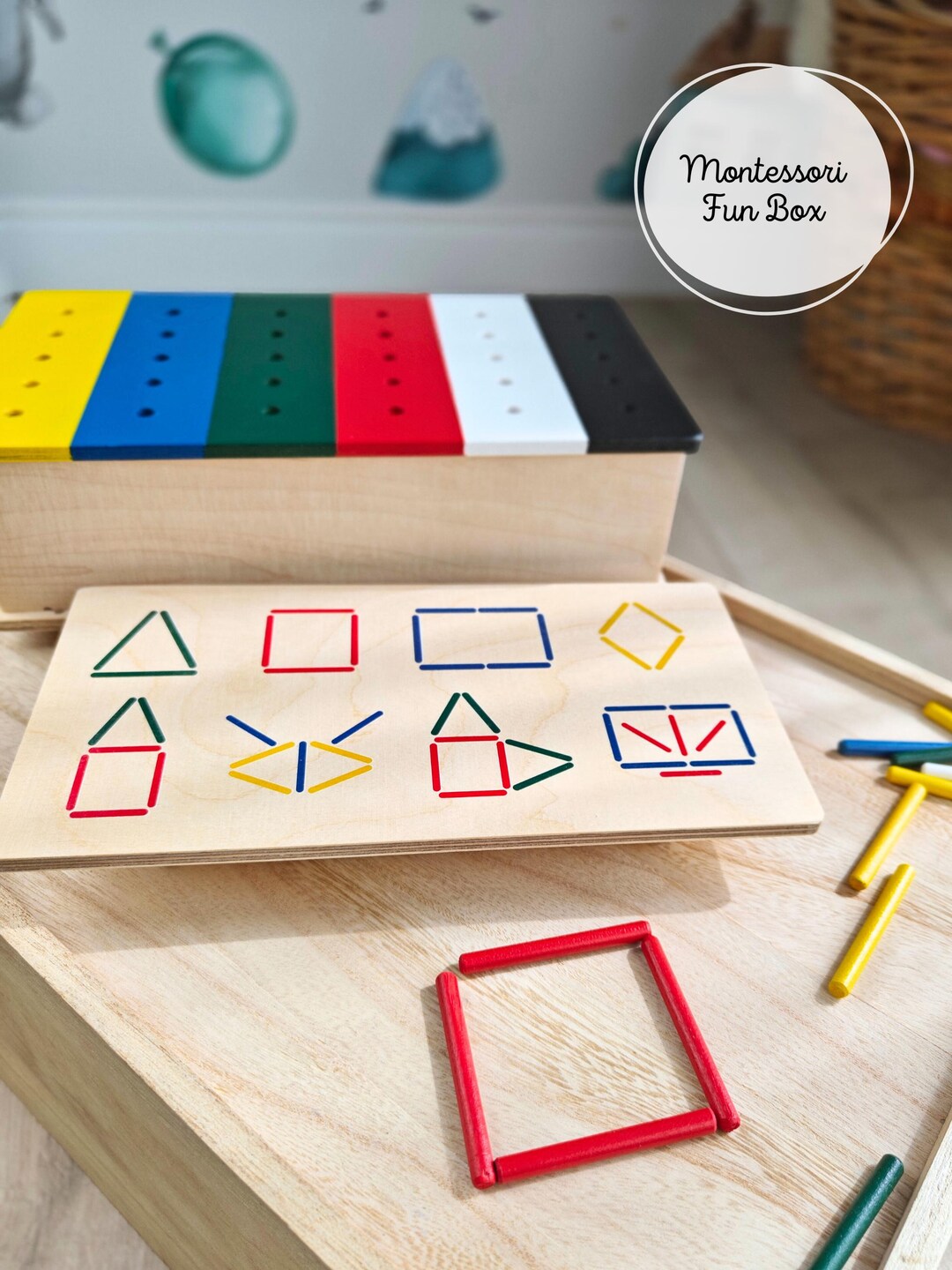 Handmade Montessori Learning Toy Box | Educational Wooden Toy for ...