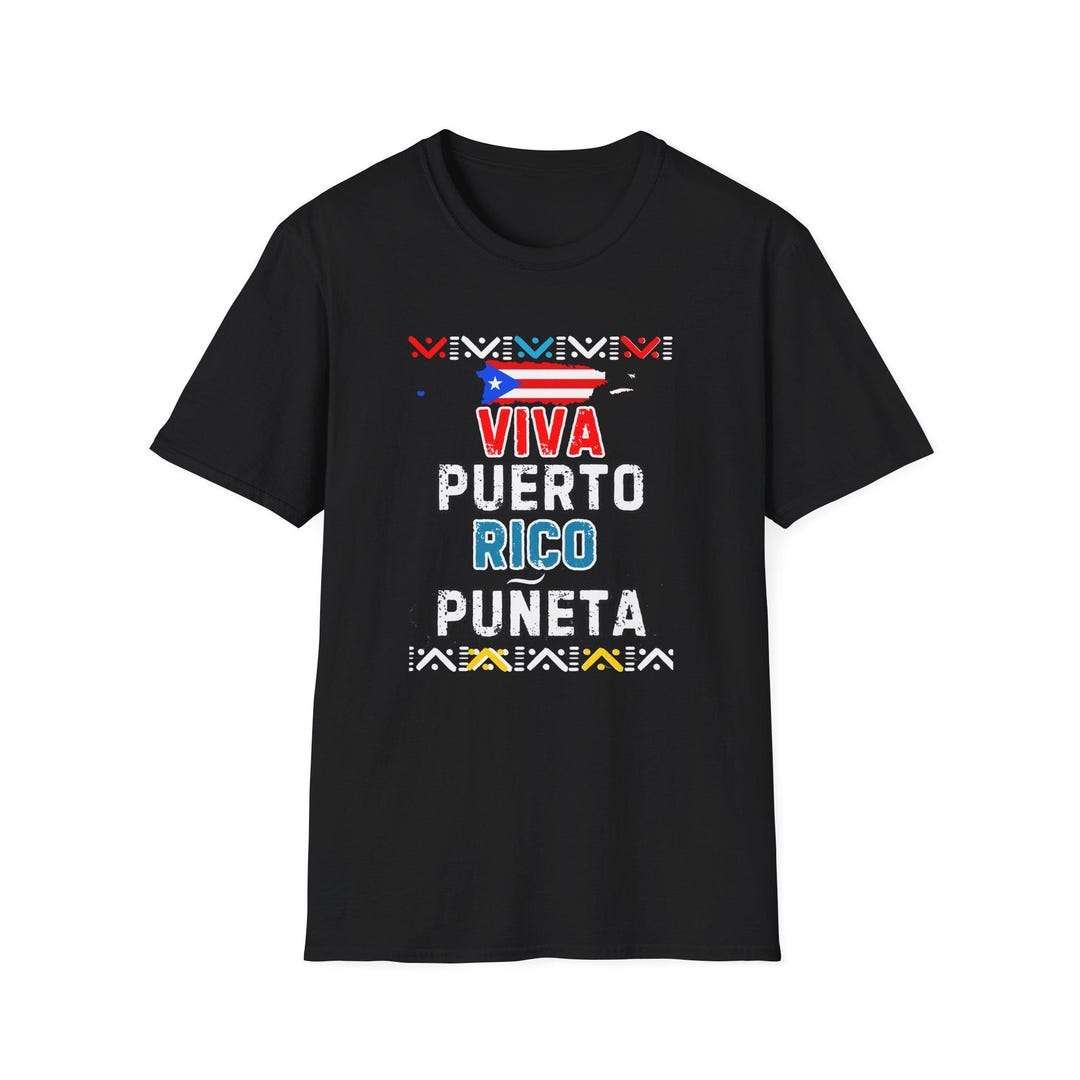 Puerto Rico Flag Unisex Softstyle T-shirt, Patriotic Boricua Tee ...