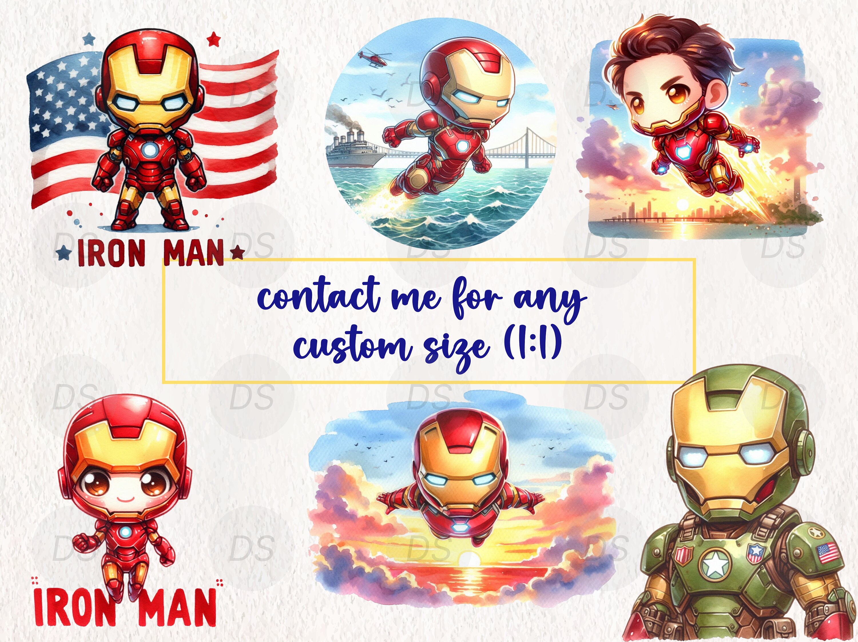Watercolor Adorable Hero Clipart Cute Superhero Digital Art for ...