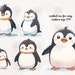 Watercolor Penguin Clipart – 20 PNG Set - Etsy
