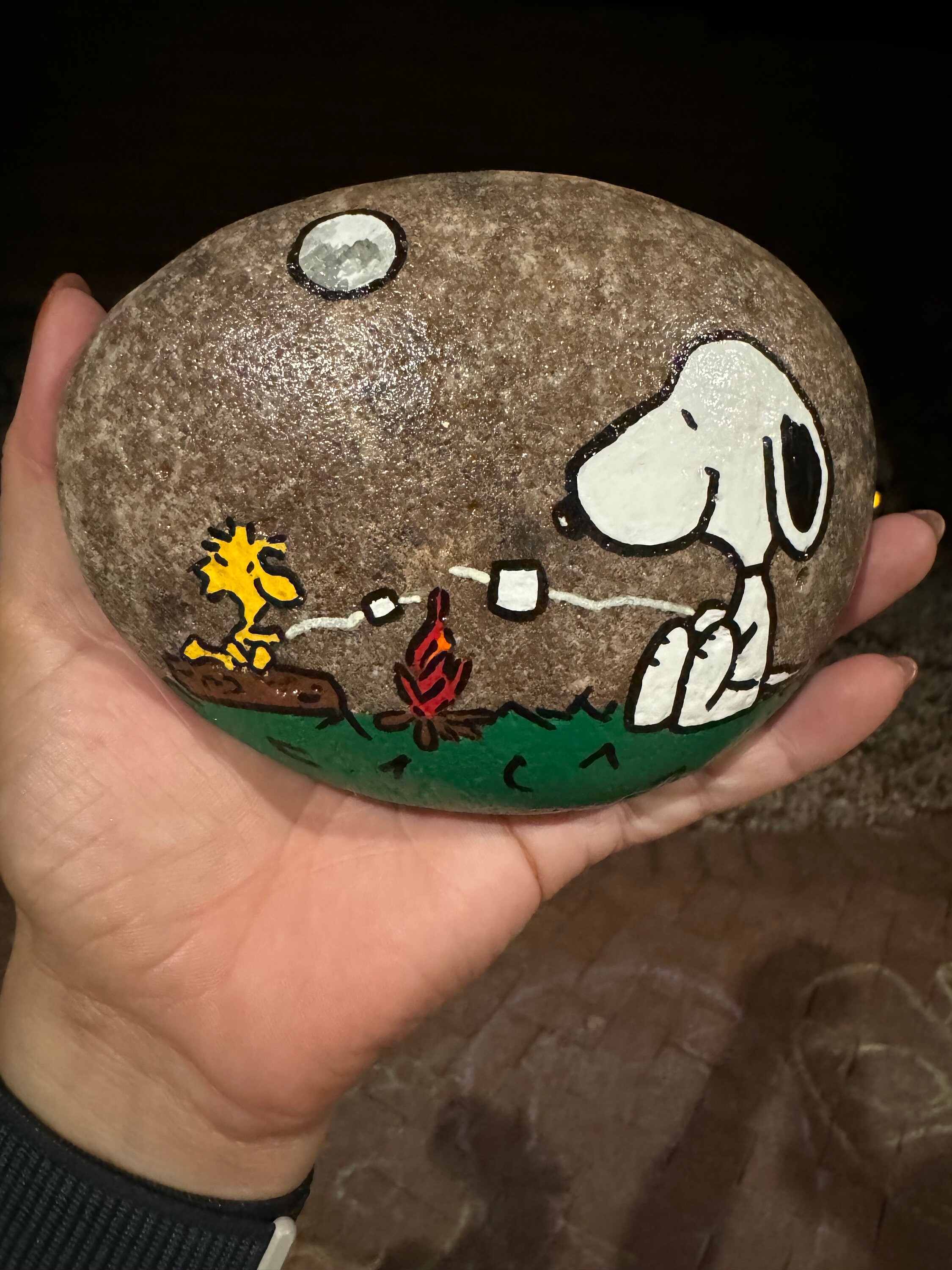 Custom Painted Rock, Snoopy & Woodstock, Friends, Acrylic, Rock Gift ...