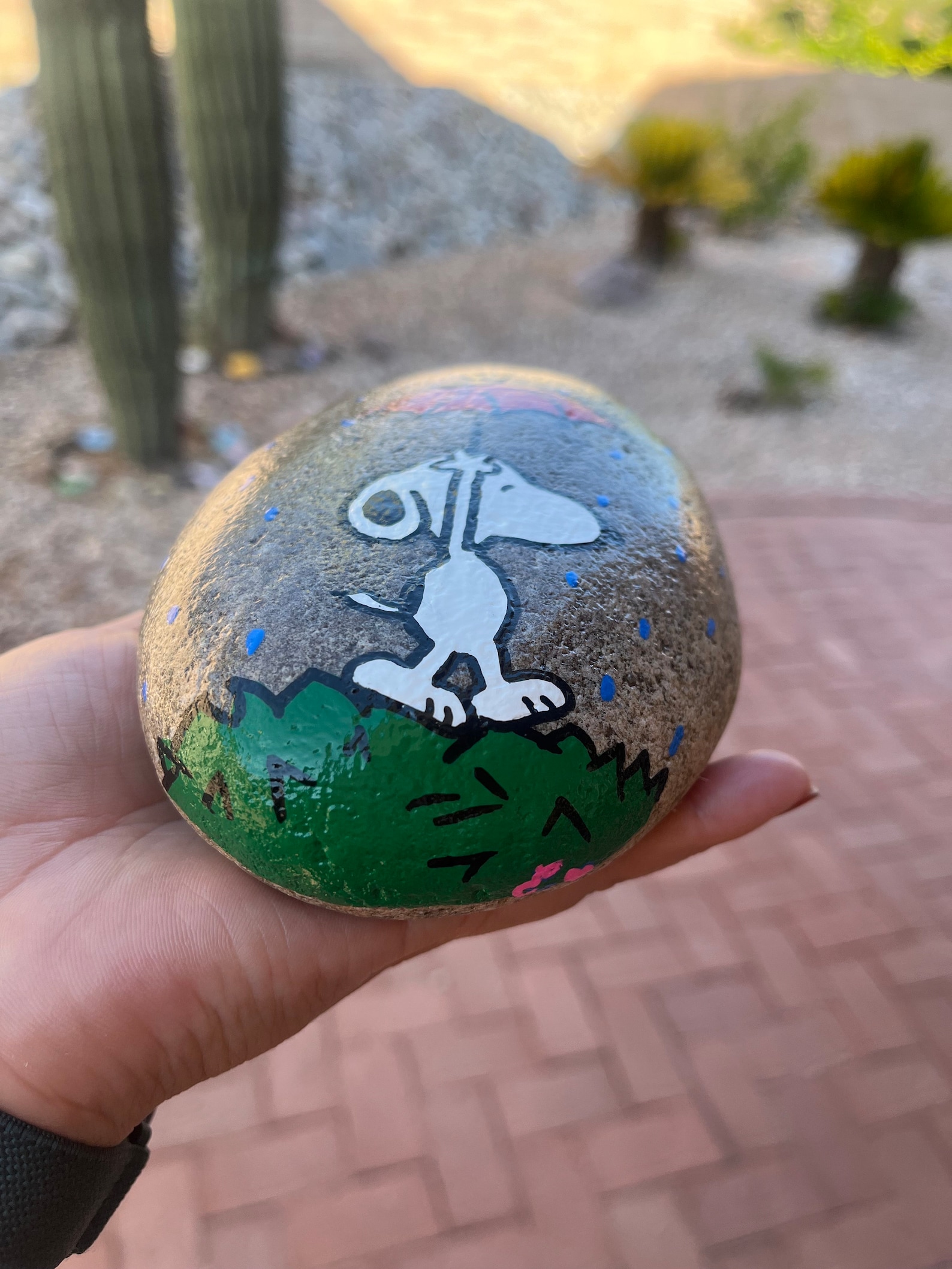 Custom Painted Rock, Snoopy & Woodstock, Friends, Acrylic, Rock Gift ...
