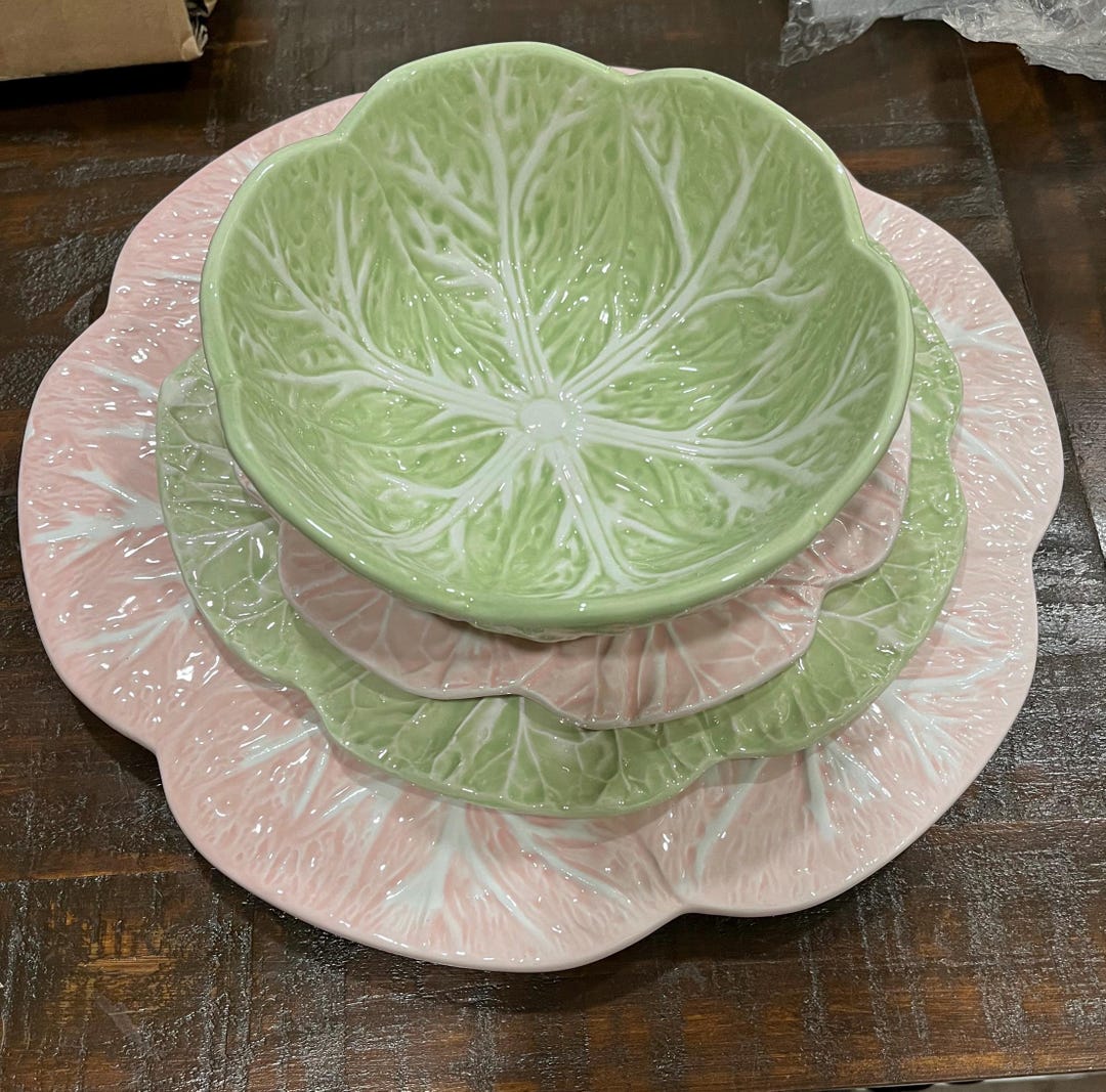 PLEASE READ DESCRIPTION *** Cabbage Ware Plates and Bowls Dinner Ware ...