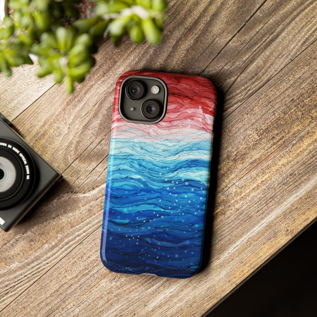 Red,white & Blue Water Wavr Tough Casesx - Etsy