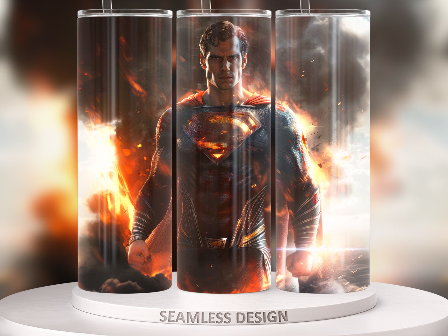 Superman 20oz Tumbler Wrap, Seamless Design, PNG Sublimation Design ...