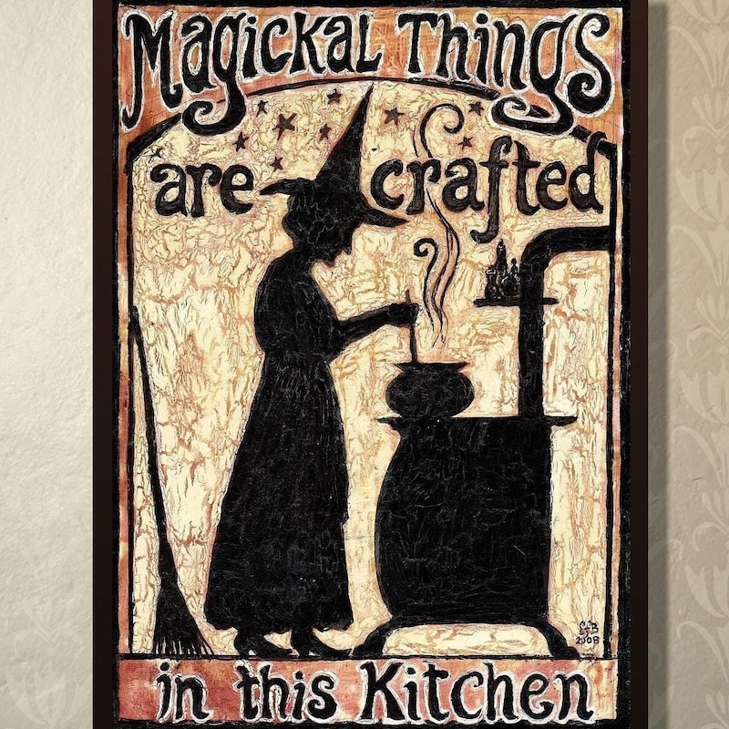 Kitchen Witch Sign - Etsy