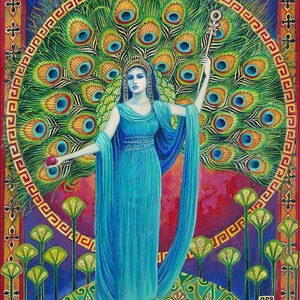 Hera Greeting Card: Greek Goddess Art Print, Mythology Decor (5x7) - Etsy