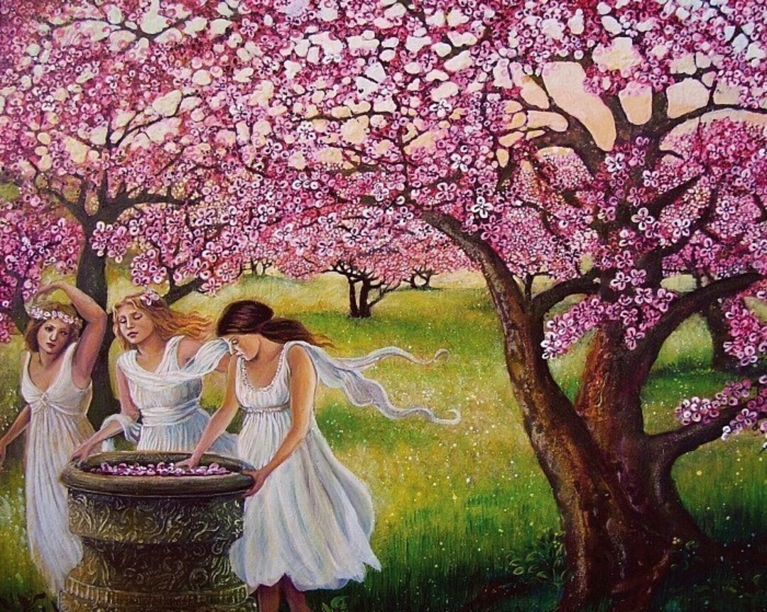 Spring Nymphs 5x7 Blank Greeting Card Pagan Mythology Fairy - Etsy