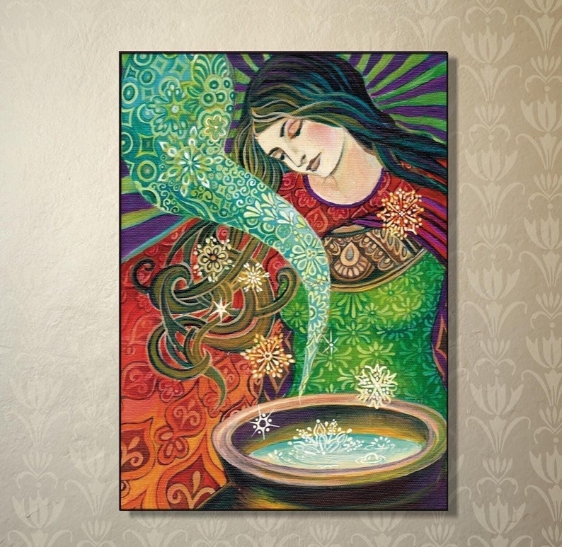 Cerridwen's Cauldron Art Card: Celtic Goddess, Witchcraft Decor (5x7 ...