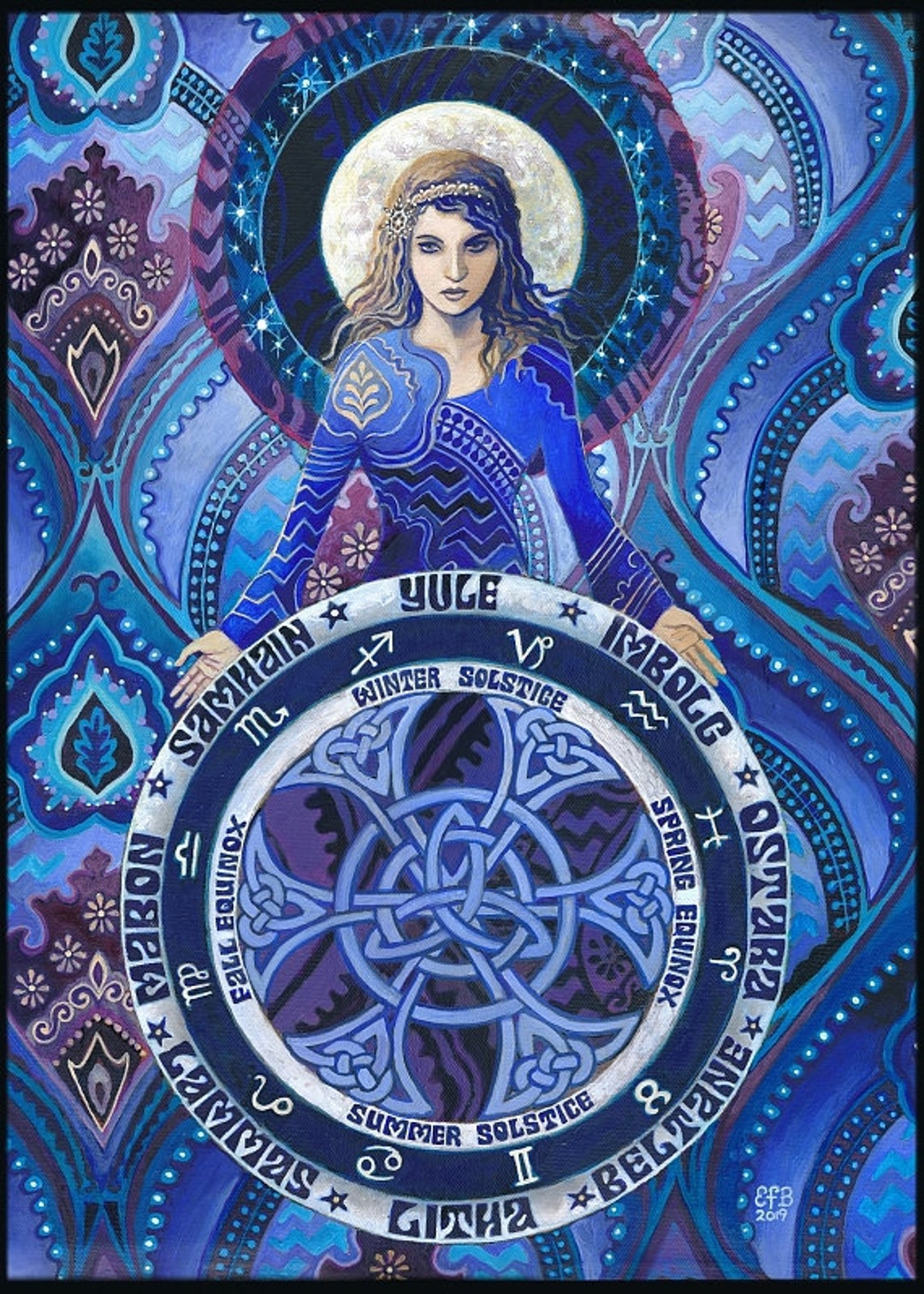 Arianrhod the Cosmic Weaver Welsh Goddess of Fate 5x7 Greeting Card ...