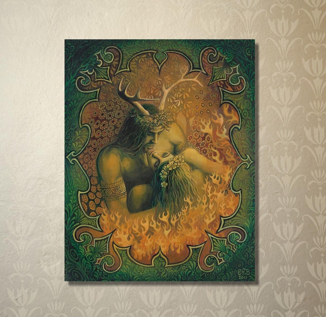 Beltane Reunion 8x10 Art Print - Celtic God and Goddess Wall Art ...