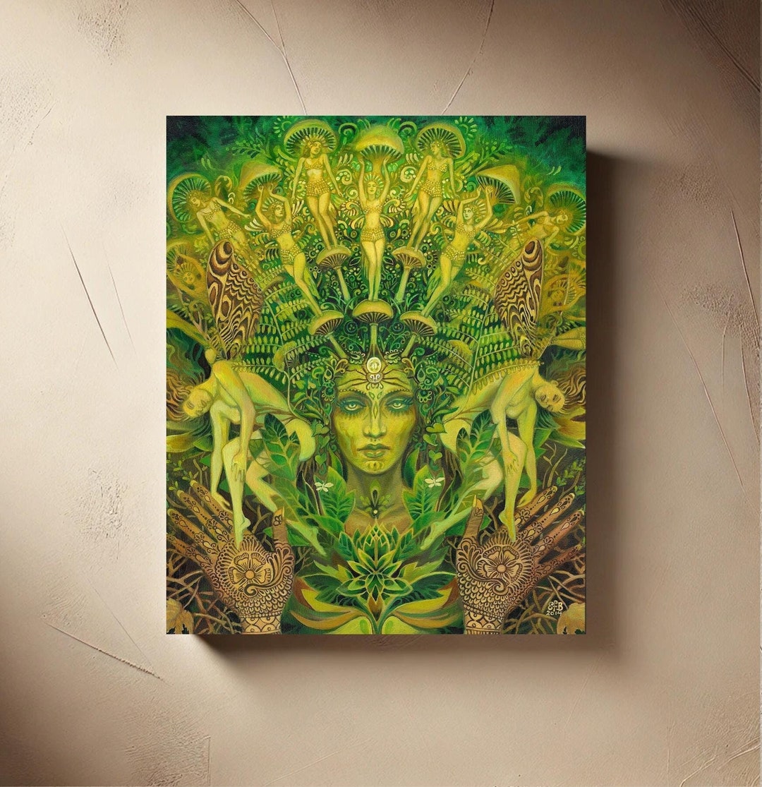 The Dryad 16x20 Art Print on Canvas - Mystical Forest Nymph Decor, Tree ...