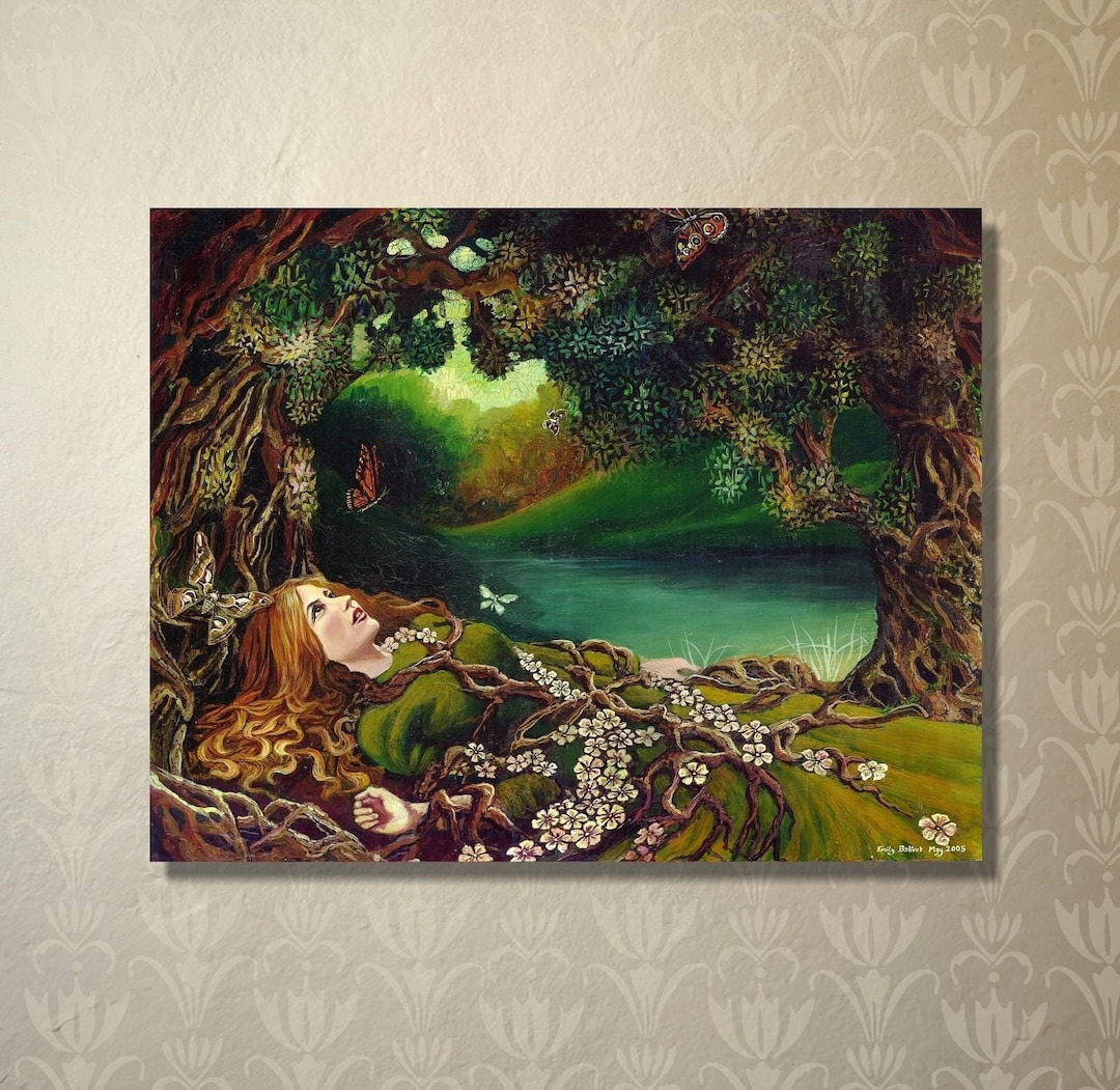 Spring Goddess Art Print: Mystical Pagan Wall Decor (8x10) - Etsy