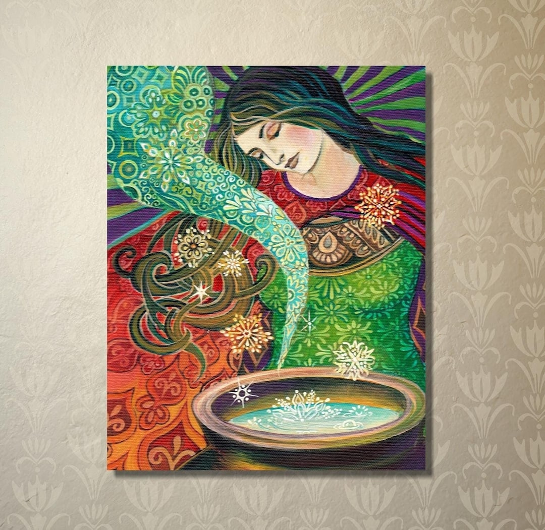 Cerridwen's Cauldron 16x20 Art Print – Celtic Witch Goddess Art ...